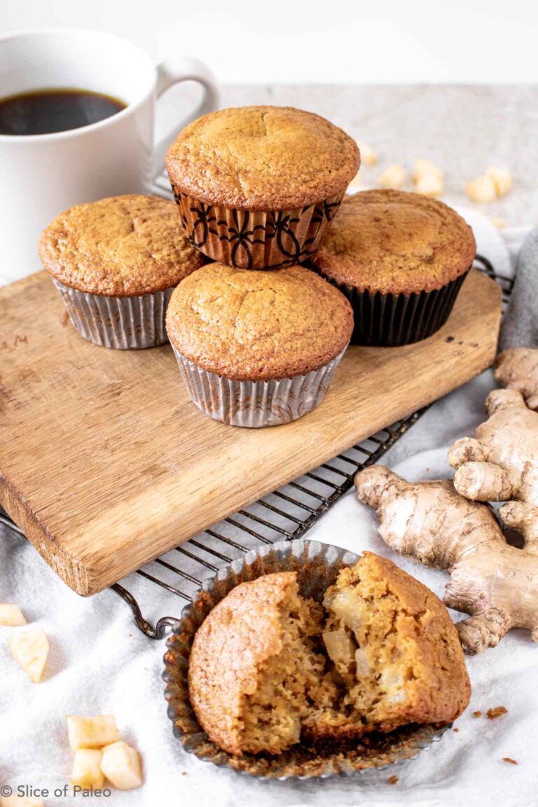 Paleo Ginger Pear Muffins